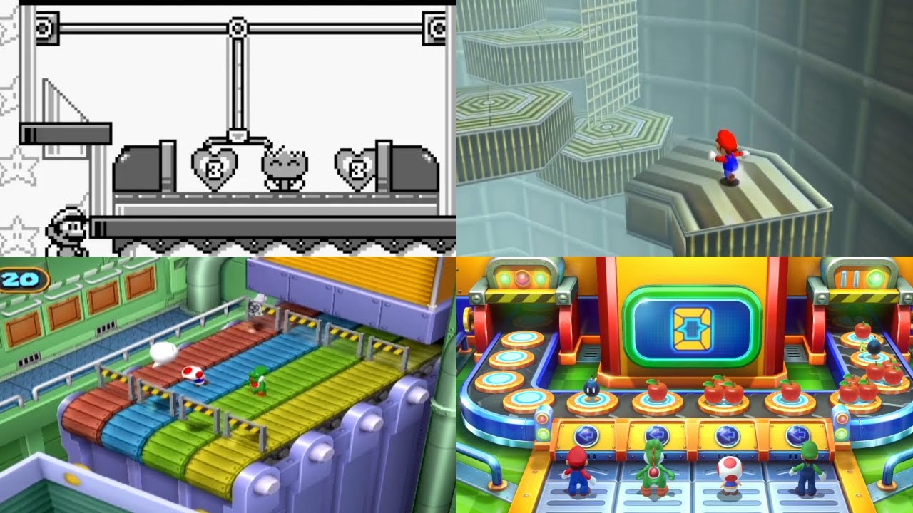 Factory levels in ALL Mario Games - YouTube