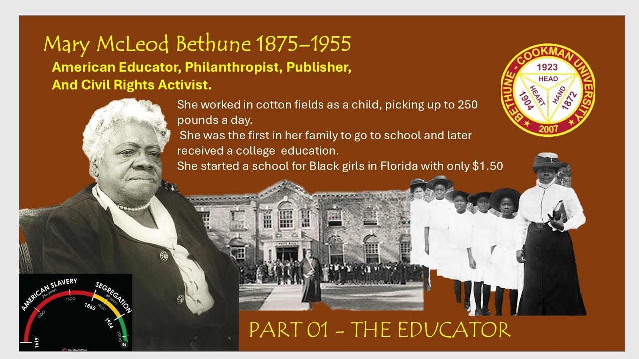 Mary McLeod Bethune Pt 01 Black History Educators Series - YouTube