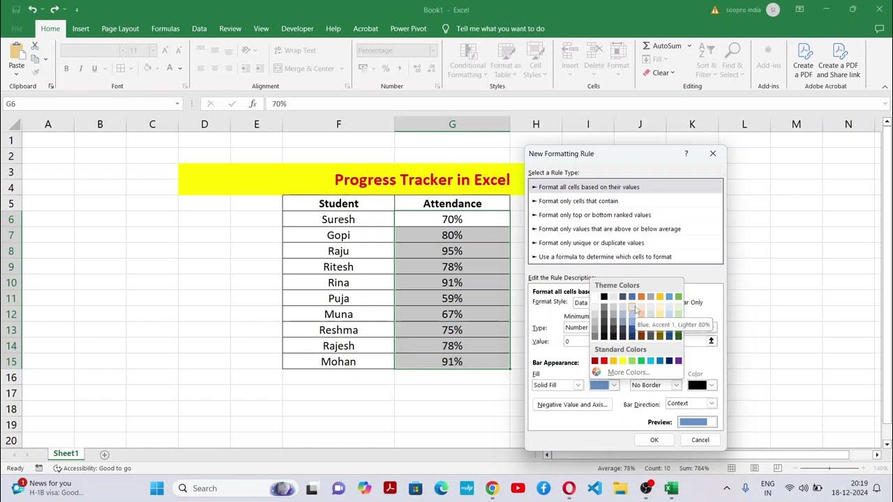 Progress Tracker in Excel | Create User form in Excel | how to create progress tracker in excel ...