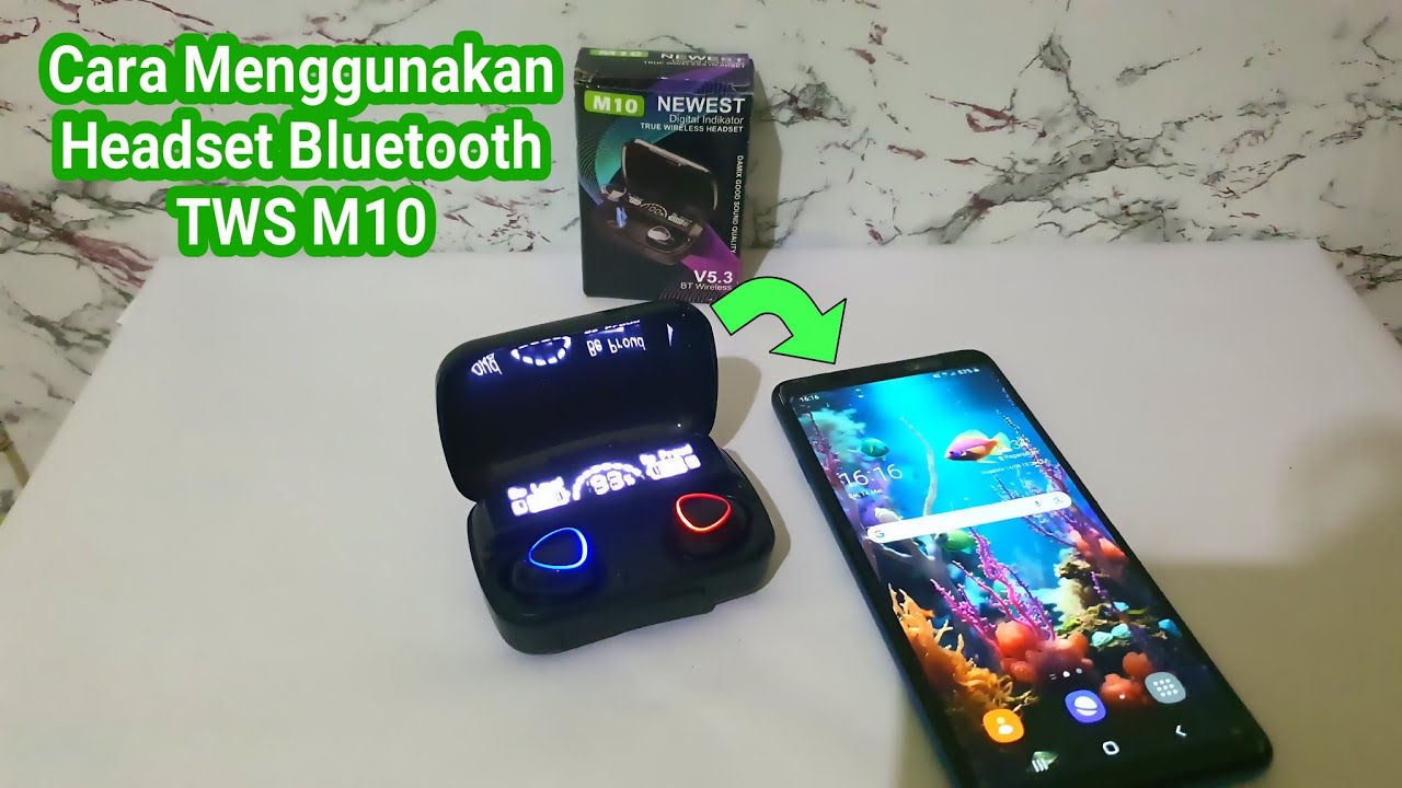 Cara Menggunakan Headset Bluetooth TWS M10 || Mengaktifkan TWS M10 - YouTube