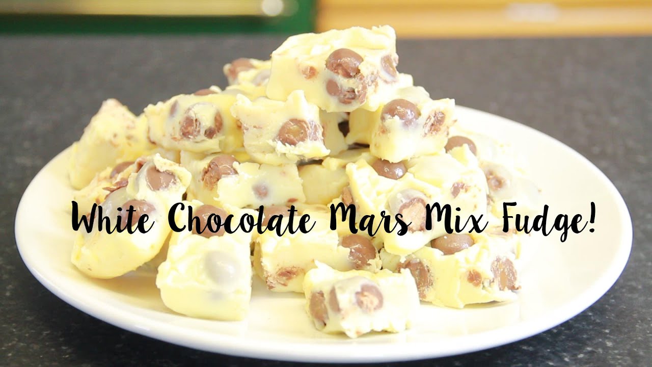 White Chocolate Mars Mix Fudge - No Bake Recipe - YouTube
