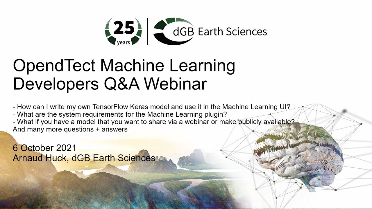 OpendTect Machine Learning Developers Q&A Webinar: how to use my own ...