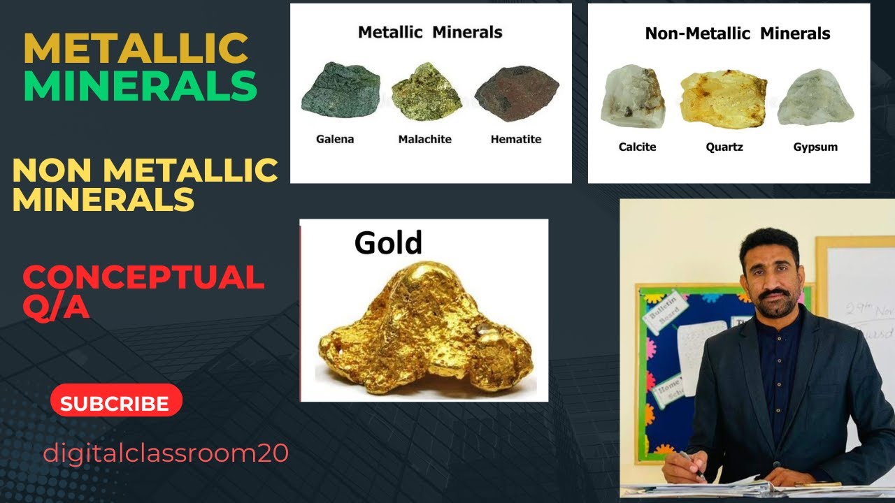 Metallic and Non-Metallic Minerals | Differences Between Metallic and ...