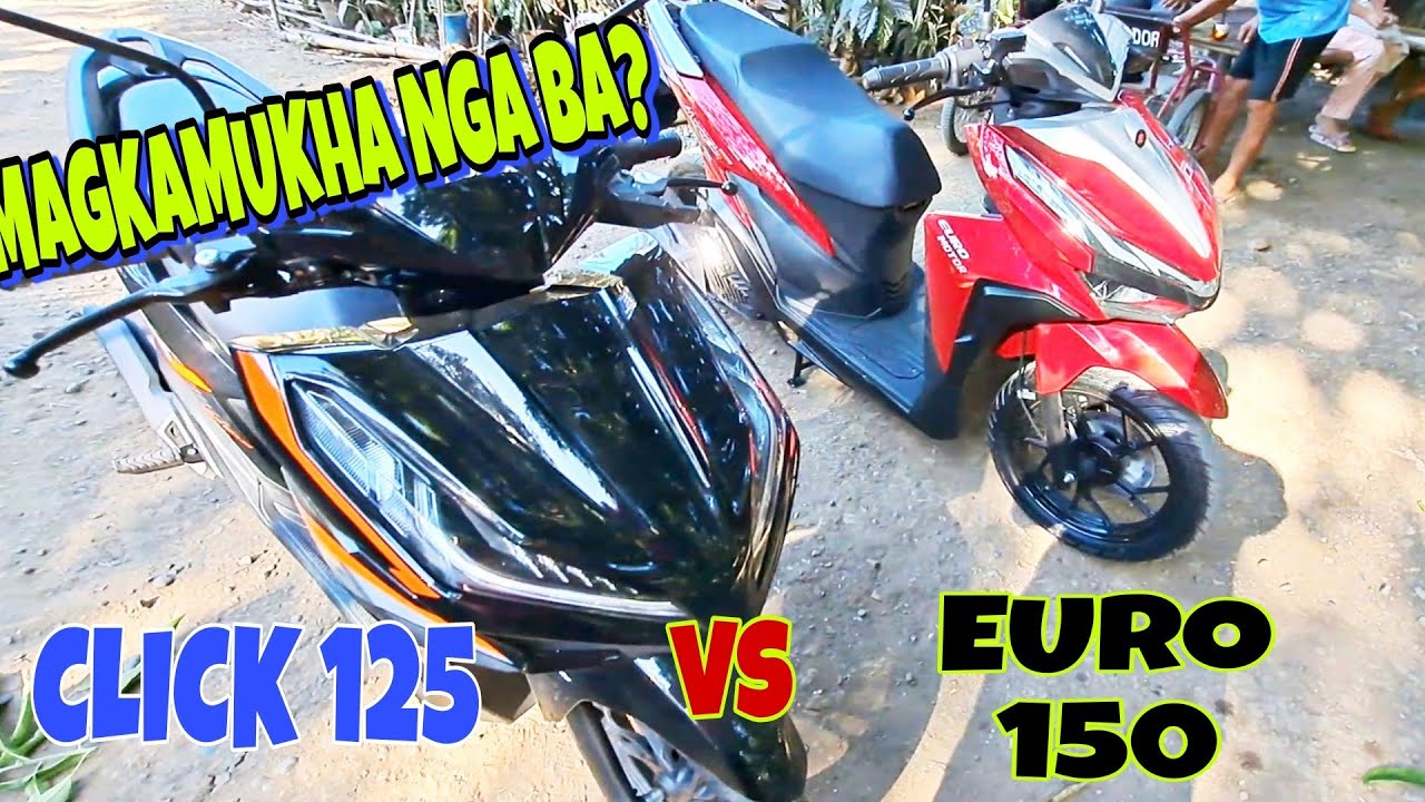 HONDA CLICK 125 vs EURO 150 COMPARISON #hondagamechanger #honda #euro ...