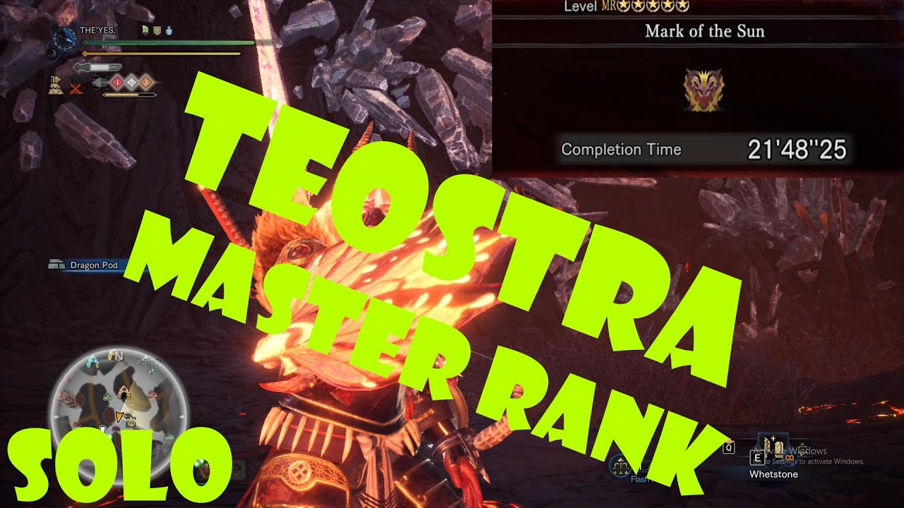 MHW Iceborne # Teostra master rank [ Insect glaive ] - YouTube