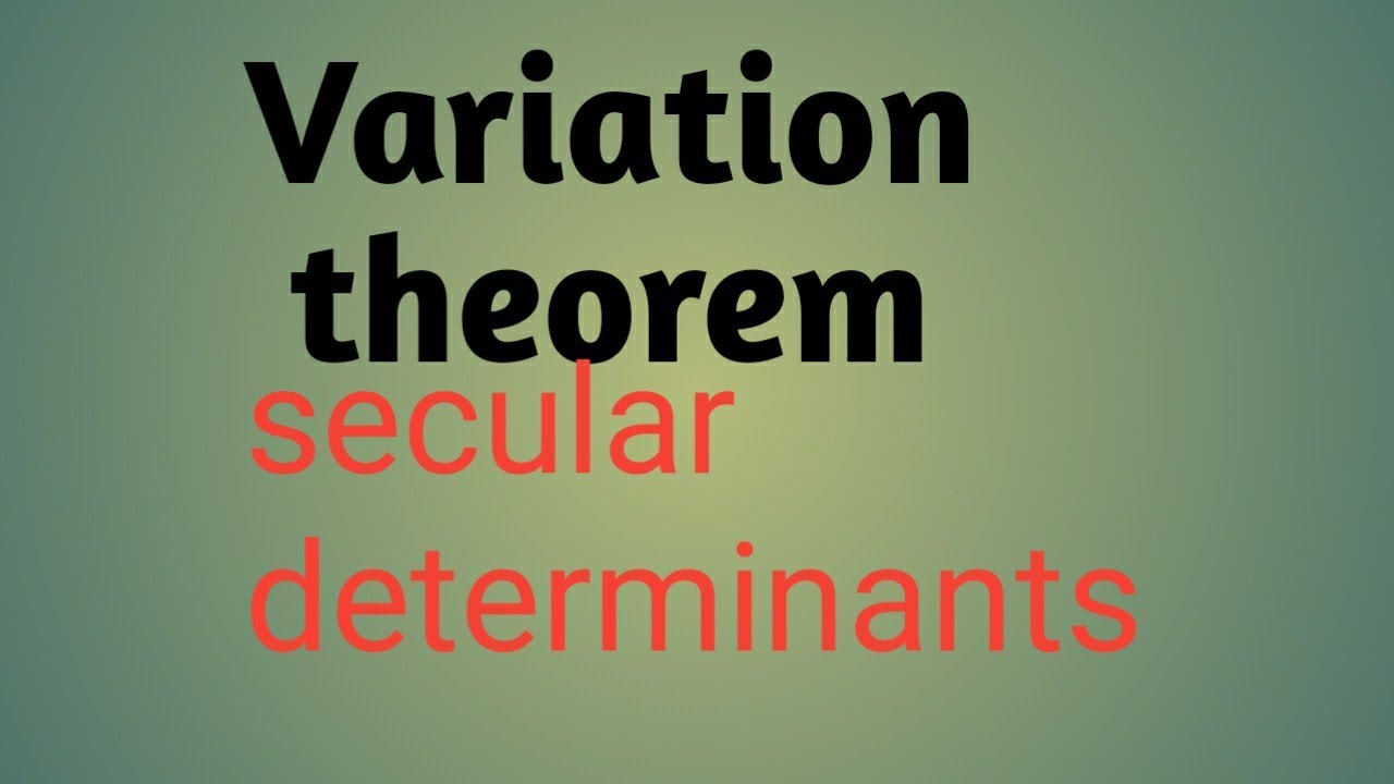 Variation theorem - YouTube