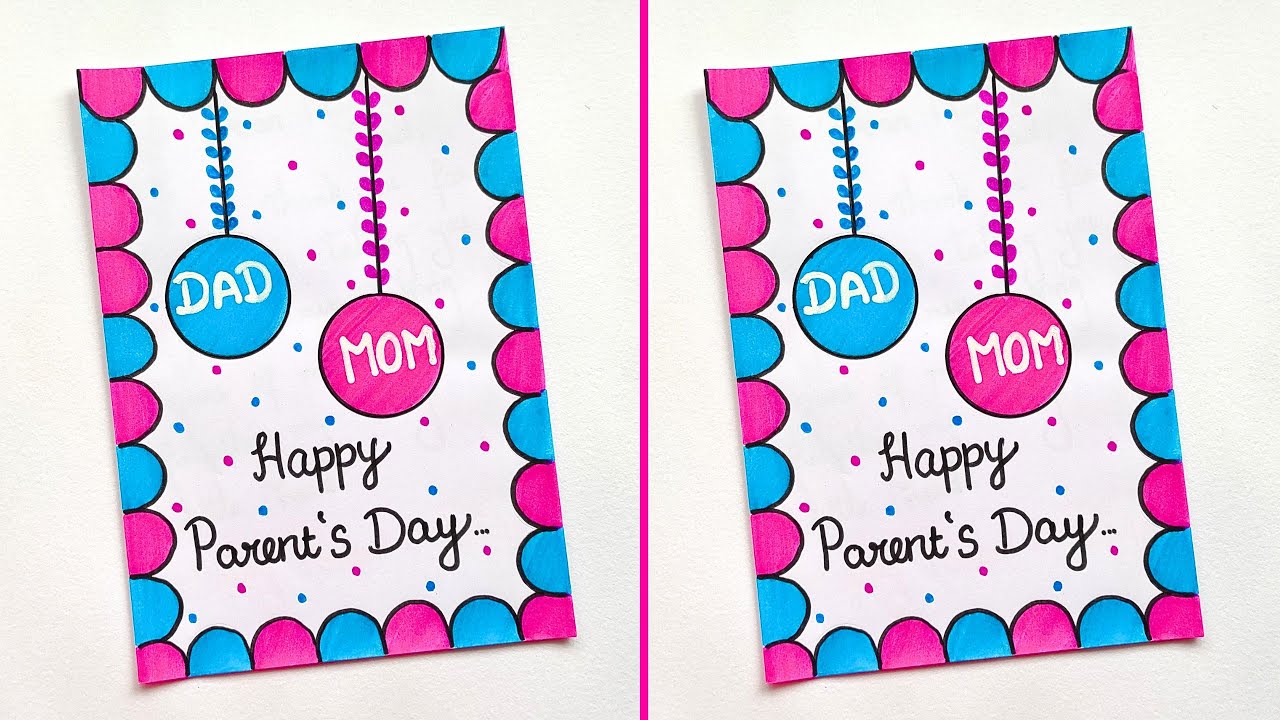 Easy and Beautiful Parent's Day card | How to make Parent's day card ...