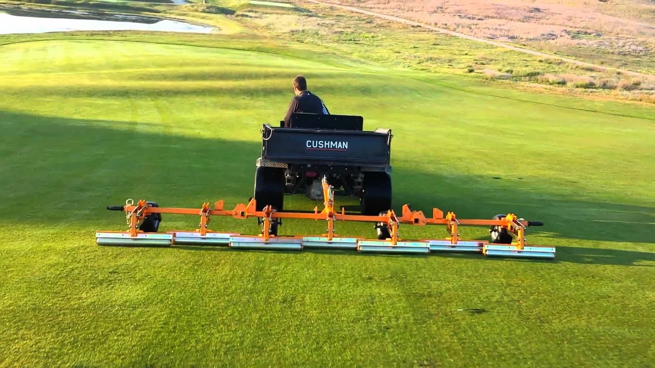 SISIS Flexiroll 17ft fairway roller - YouTube