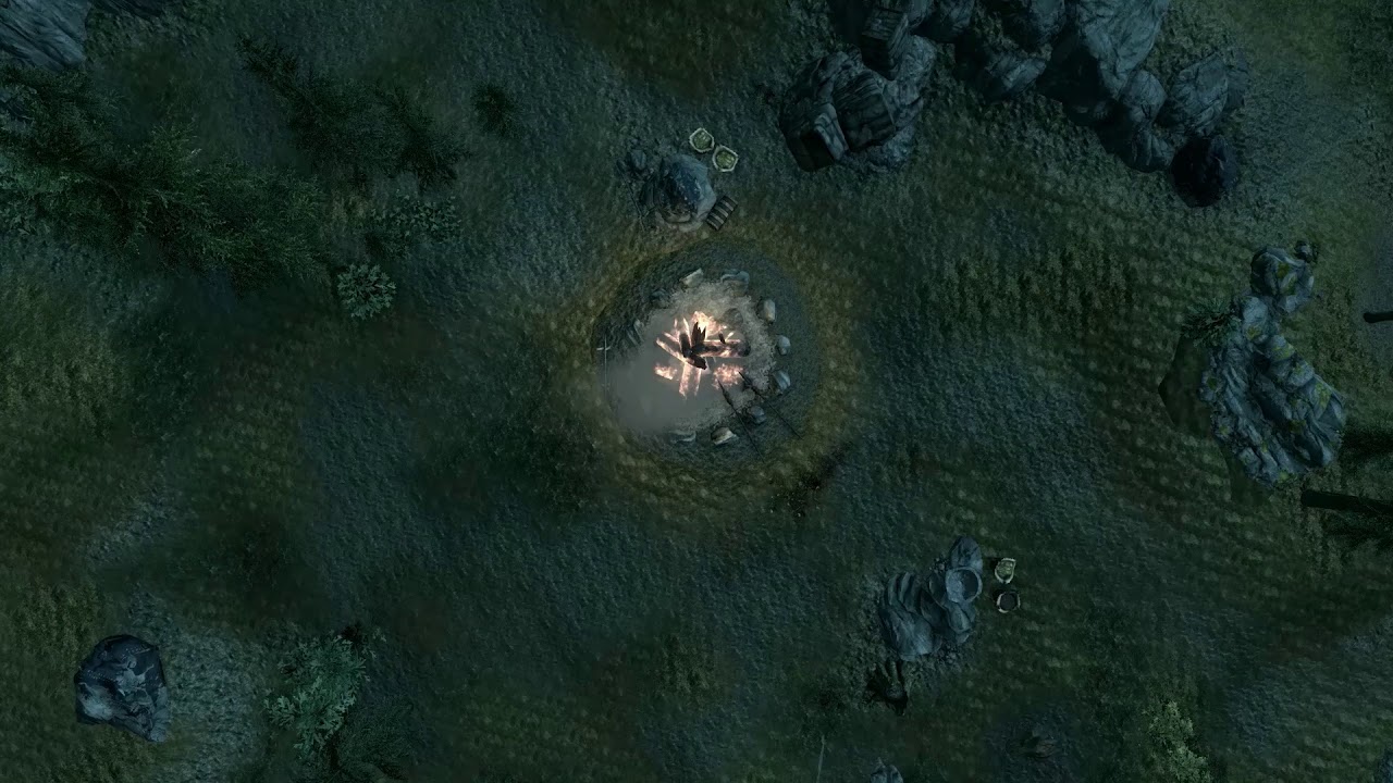 D&D Battle Map. Campsite & Bonfire. No grid - YouTube
