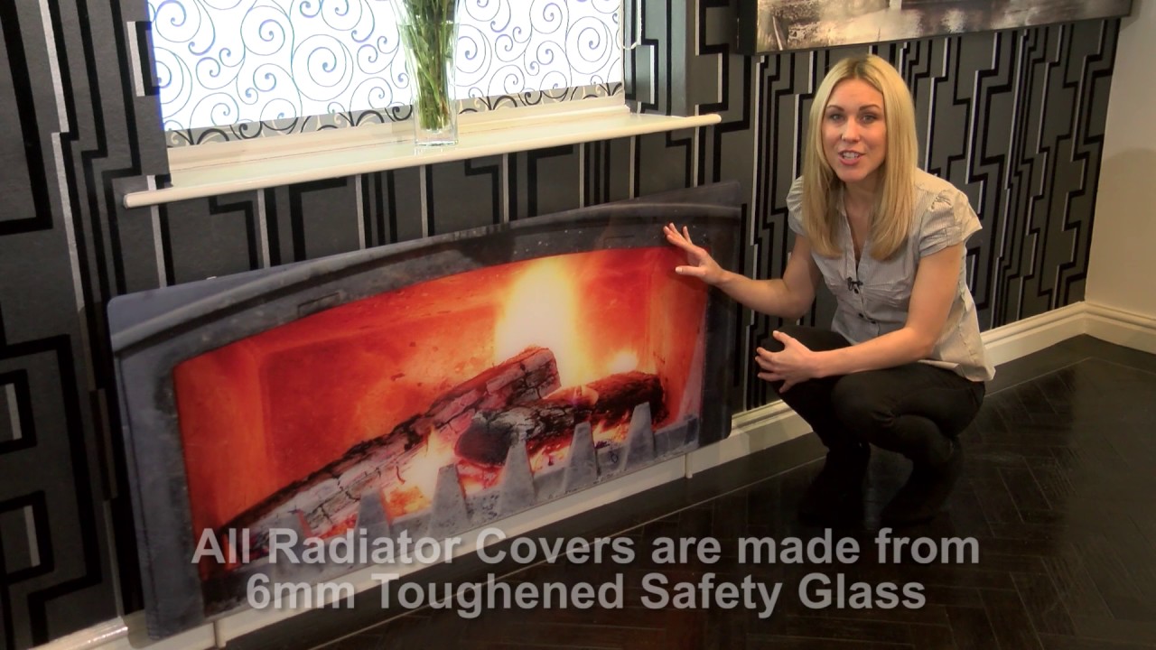 Radiator Cover - Real Log Fire - YouTube