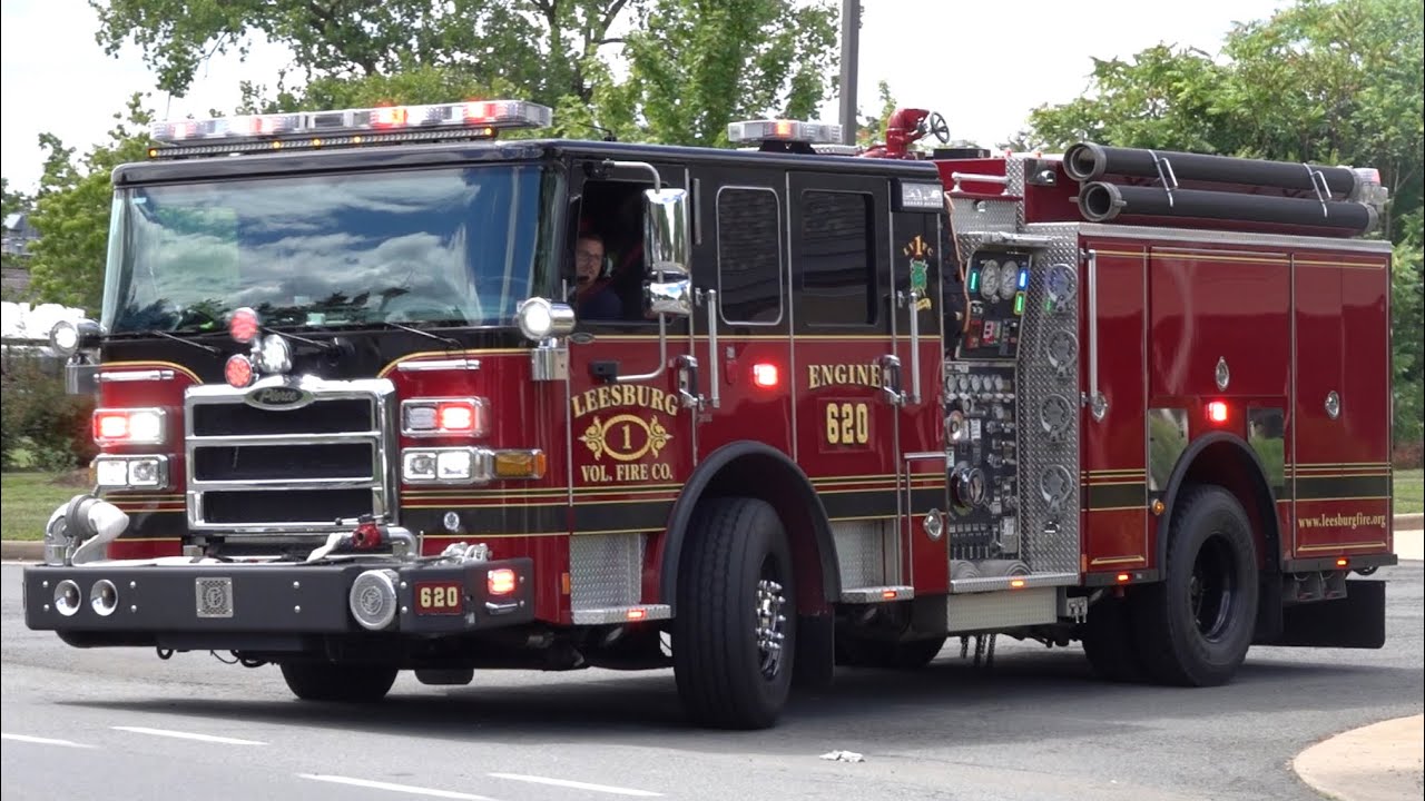 Leesburg Volunteer Fire Company Engine 620 Responding 8/16/23 - YouTube