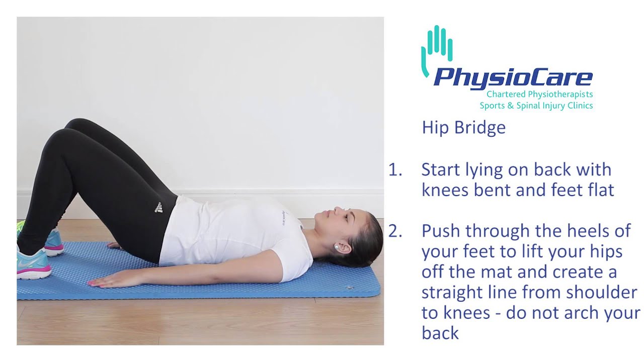 PhysioCare - Hip Bridge - YouTube