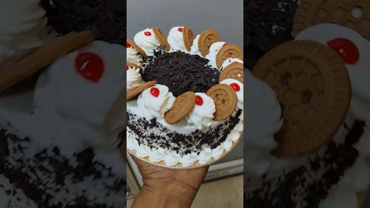 black forest cake with Oreo biscuits 🤤 #cake #shortsfeed #blackforest # ...