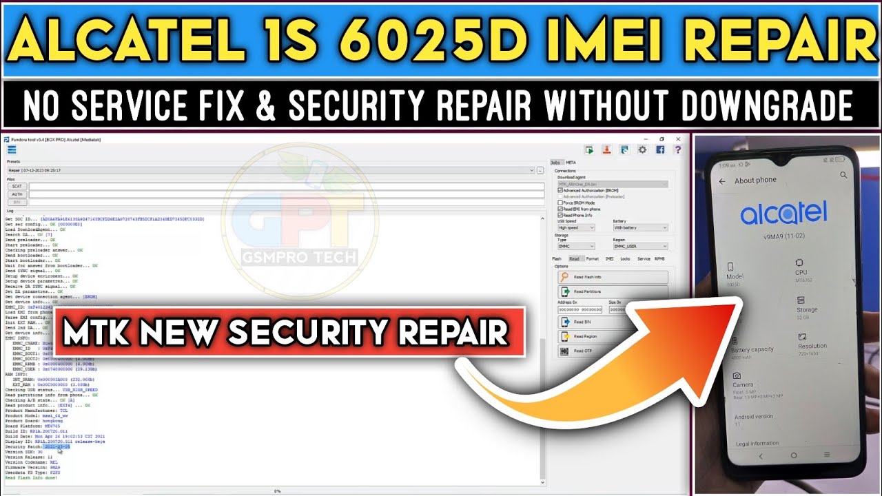 Alcatel 1S (6025D) PTA Blocked Imei Repair🔥 #Alcatel6025DImeiRepair # ...