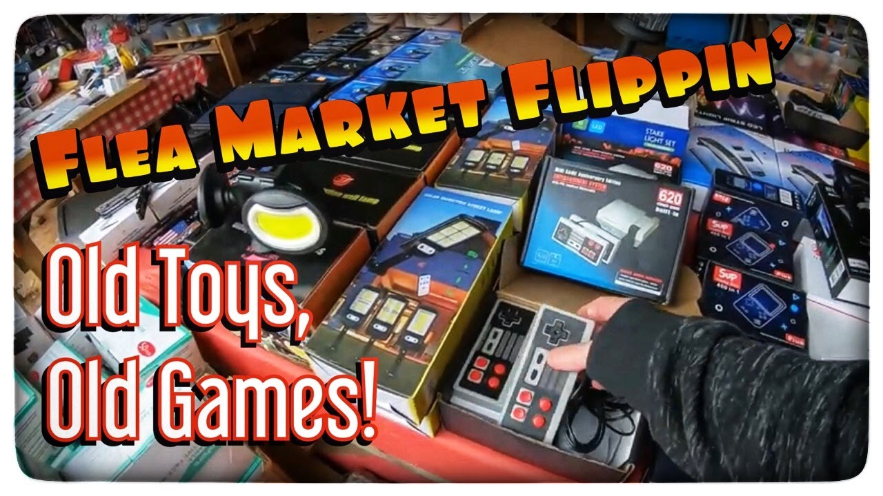 Flea Market Flippin' - Lot Of Old Games, Old Toys - Live Video Game ...