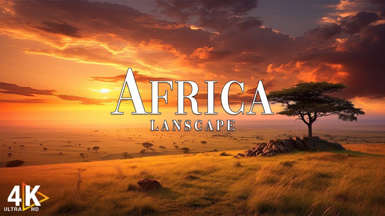 FLYING OVER AFRICA (4K UHD) I Relaxing Piano Music with Beautiful ...
