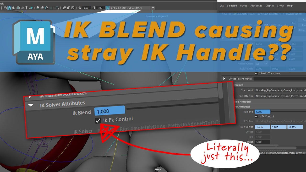 Maya FK/IK Blend - Stray IK Handle Glitch - YouTube