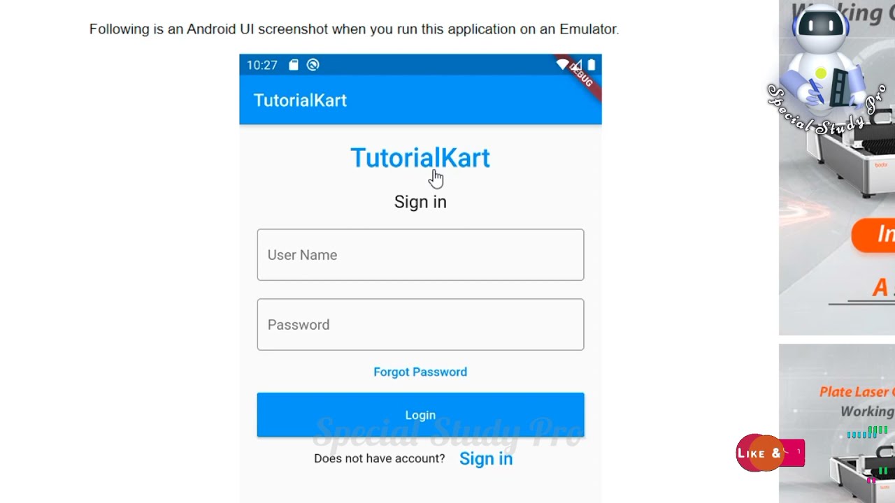 How we can add text field in Flutter| login page in flutter android ...