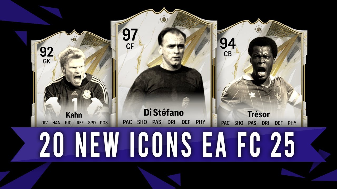 20 NEW ICONS POSSIBLE | EA Sports FC 25 | FIFA 25 (Di Stéfano, Trésor ...