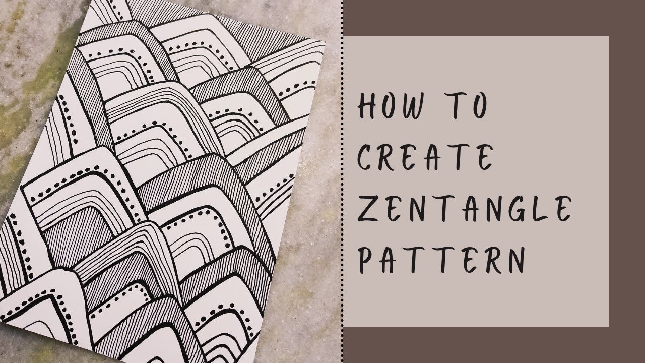 How to create mountain zentangle pattern | Zentangle Pattern Lesson 1 # ...