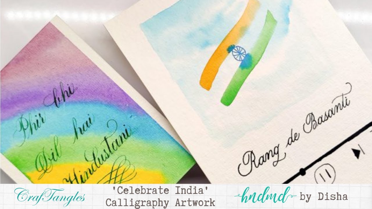 'Celebrate India' Calligraphy Artwork - YouTube