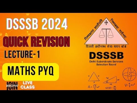 QUICK REVISION MATHS DSSSB PYQ - YouTube