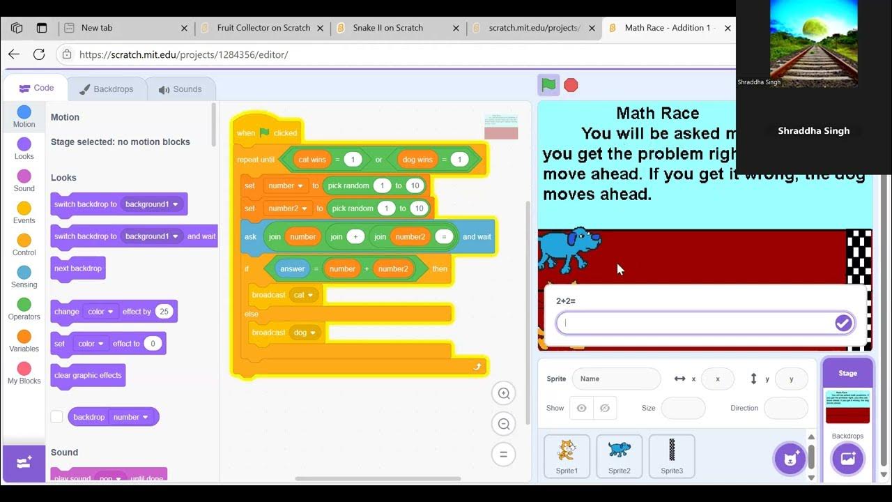 Math Race Game || Scratch tutorial for beginner || Best Scratch project - YouTube