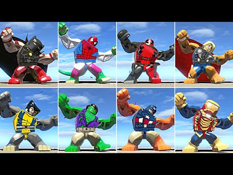 All Big Fig Characters Perform Hulk Transformation in LEGO Marvel Super Heroes