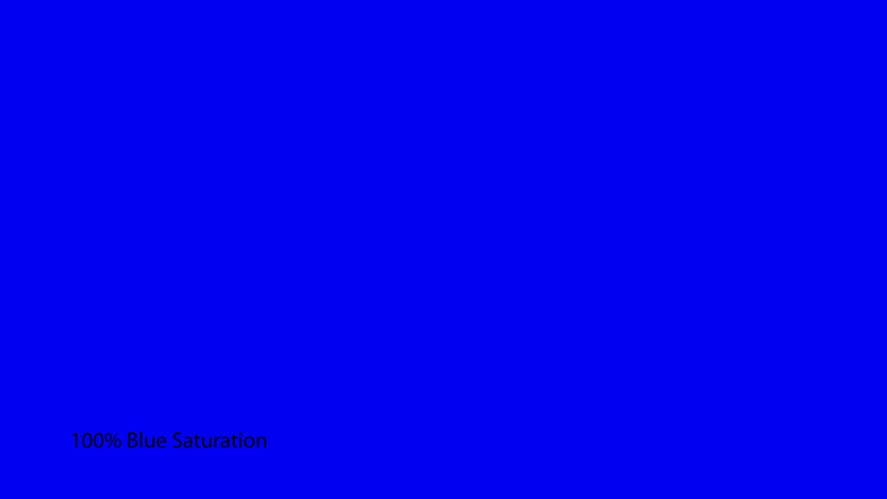 10 100% Blue Saturation (TV VidyoTestleri) - YouTube