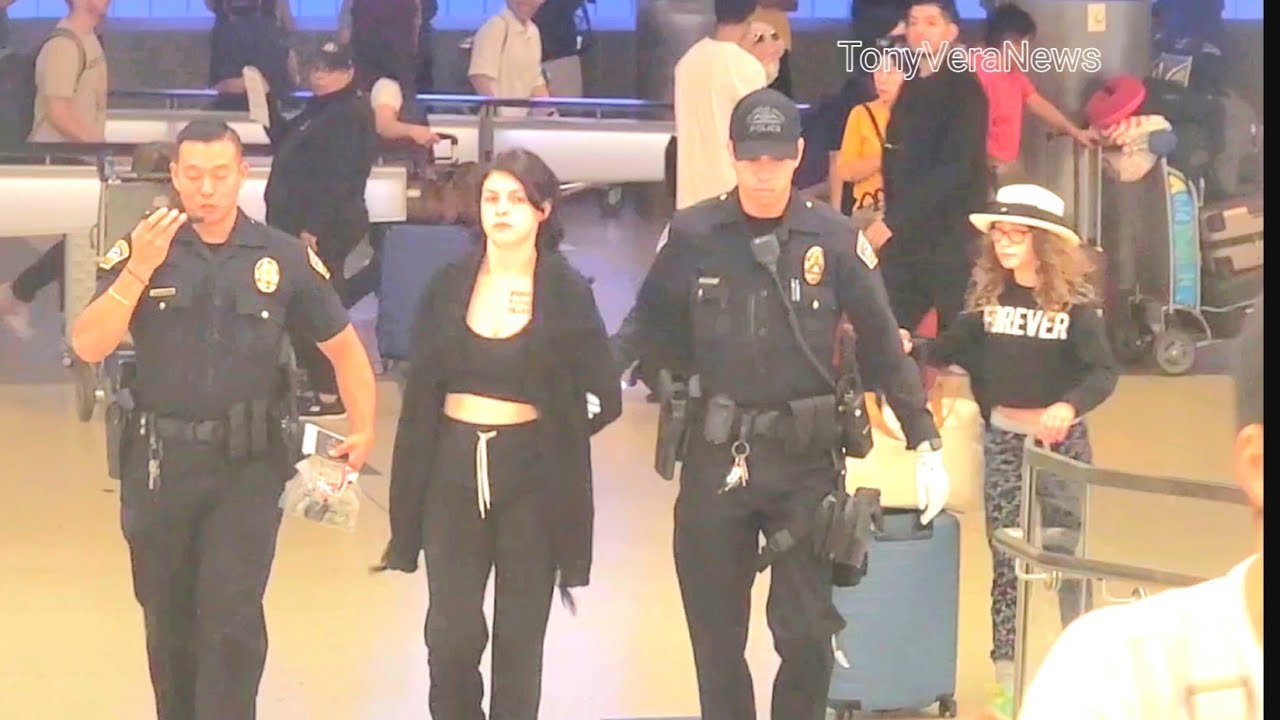 US Customs Agent's Call the LAX airport police woman passenger arrested ...