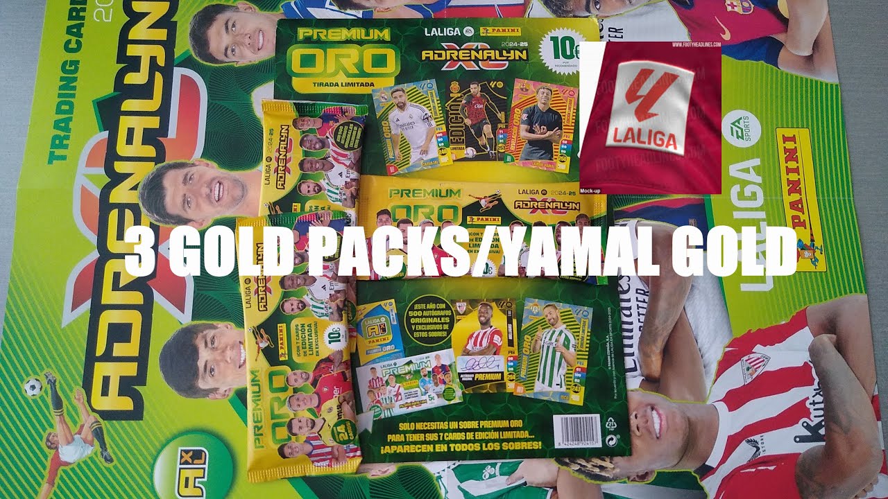***GOLD YAMAL & AUTO CARD*** PANINI AXL LA LIGA 2025 ***3 GOLD PACKS ...
