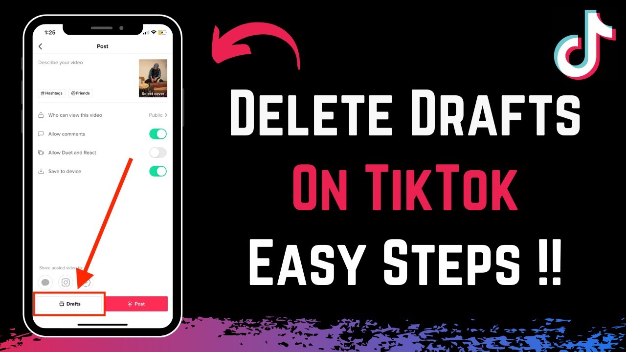 How to Delete TikTok Drafts ! - YouTube