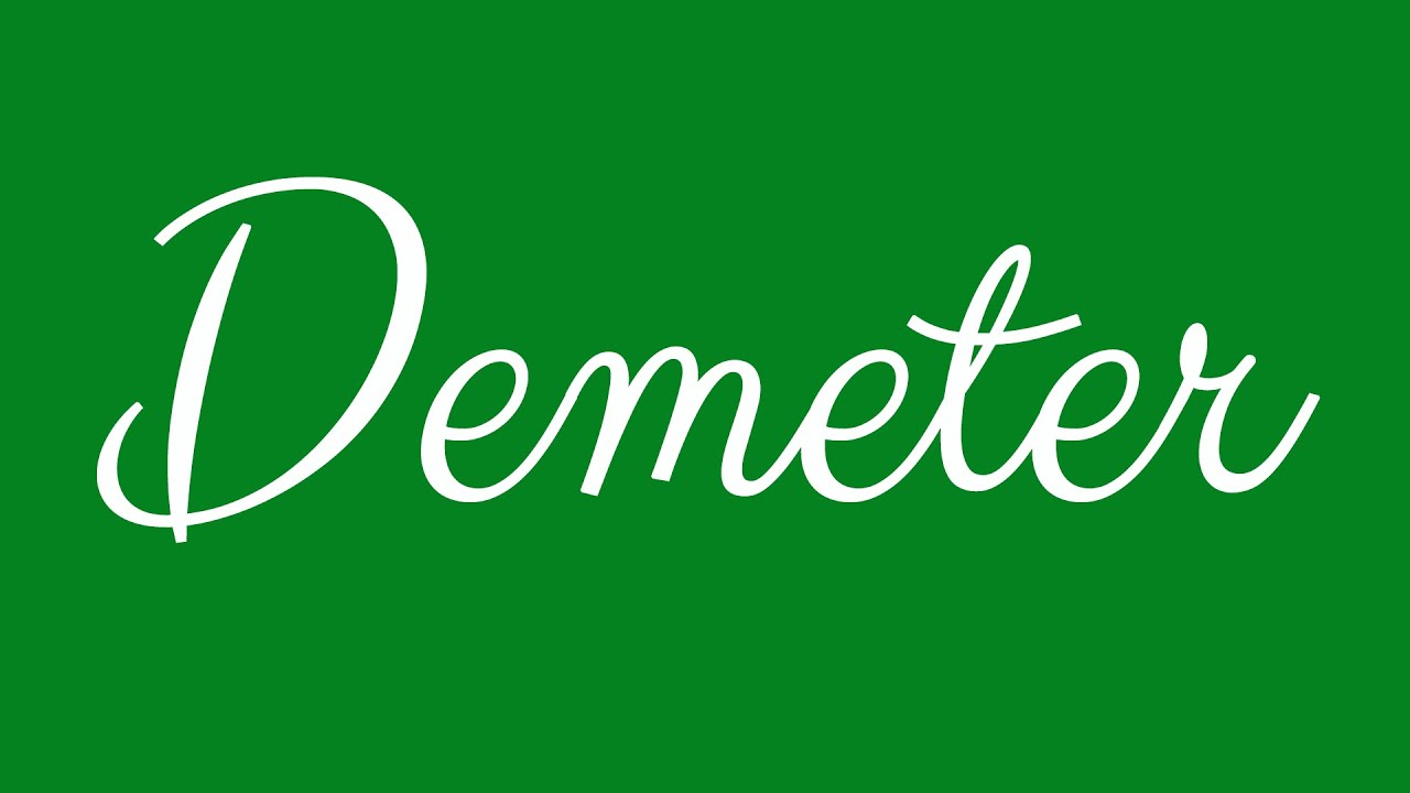 Learn how to Sign the Name Demeter Stylishly in Cursive Writing - YouTube
