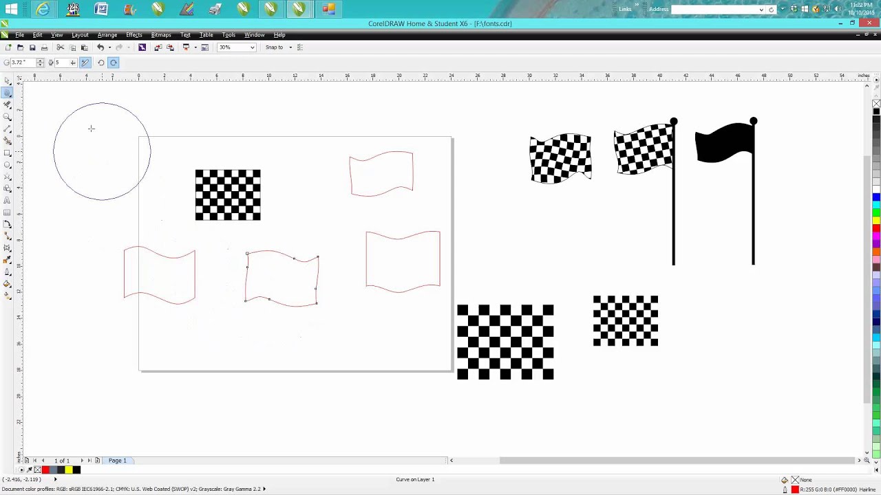 Corel Draw Tips & Tricks Make a flag waving - YouTube