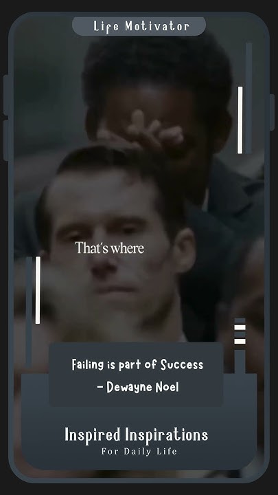 Failing is part of Success - Dewayne Noel - Life Motivator. #lifemotivation #dewaynenoel - YouTube