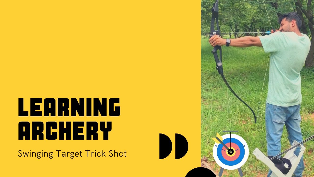 Learning Archery | Swinging Target Trick Shot - YouTube