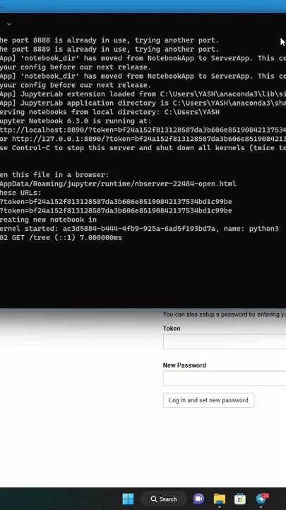 Jupyter Password And Token Issue Solution Jupyter Python Password Token Error Coading Youtube