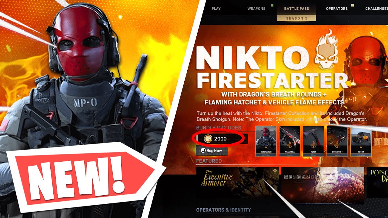 *NEW* NIKTO FIRESTARTER OPERATOR BUNDLE IN MODERN WARFARE! (FLINT ...