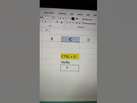 Excel Shortcut in Tamil | CTRL + D | Fill cell with contents of the above cell in Excel - YouTube