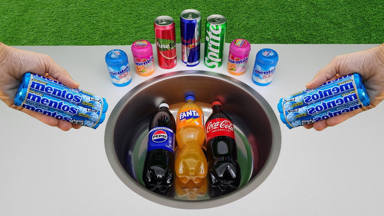 Big Pepsi, Coca Cola, Fanta VS Popular Sodas !!! Fuse Tea, Lipton ...
