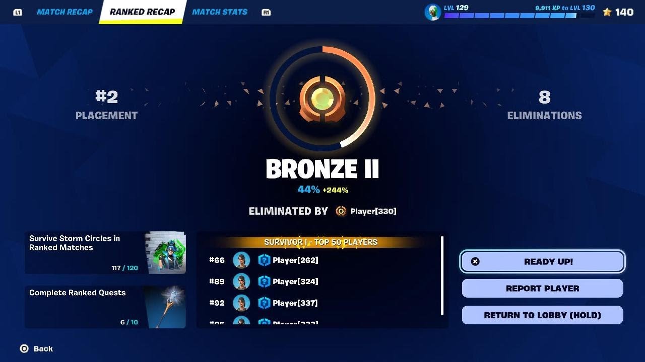 First time playing zero build 2nd place ranked 8 elims - YouTube