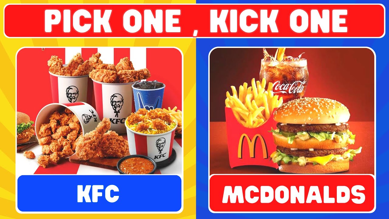 PICK ONE , KICK ONE Food And Drink Edition | Hardest Choice Ever - YouTube