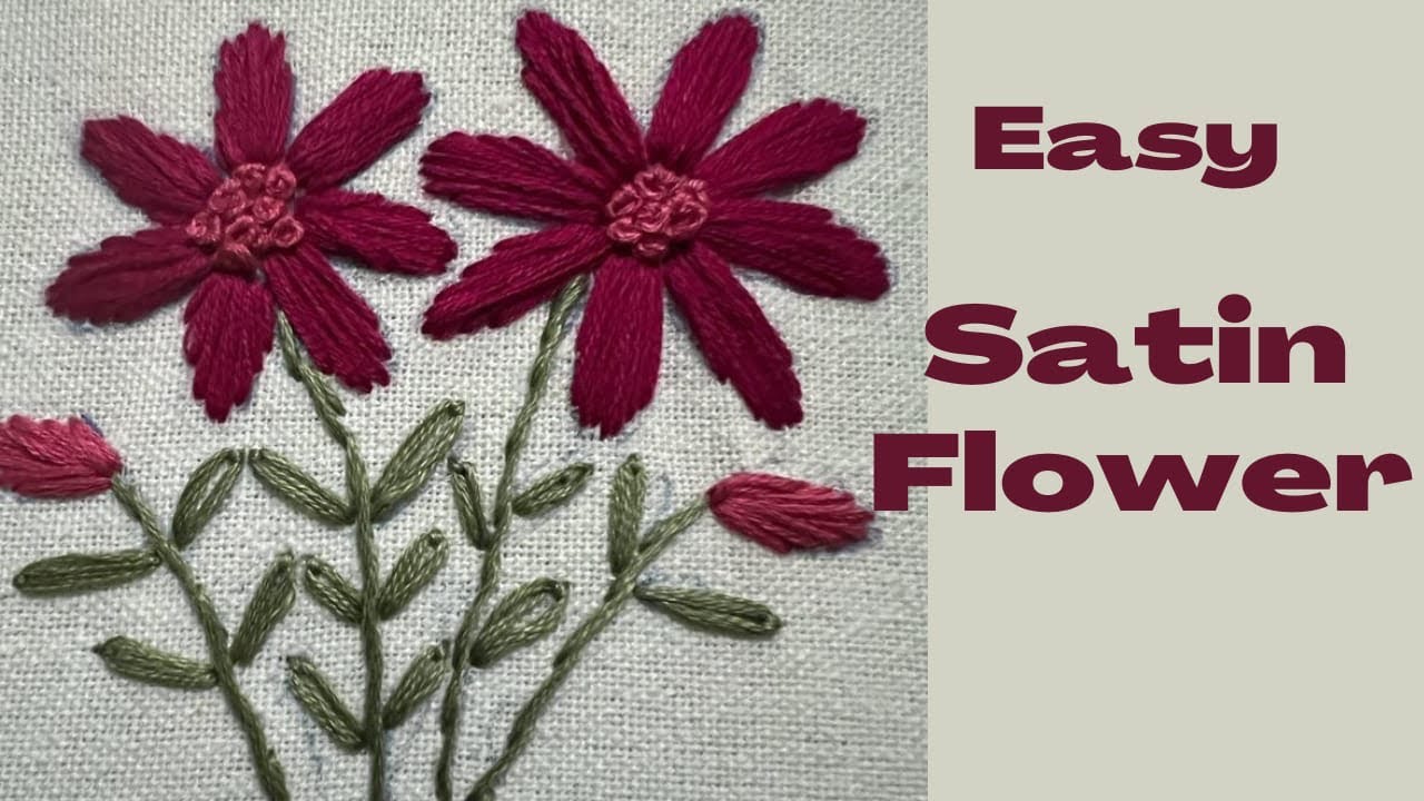 Satin Flower/ Basic Satin Stitch Flower/Hand Embroidery/Easy Embroidery ...