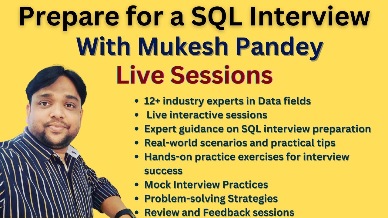 Prepare for a SQL Interview with @PandeyGuruji Live Sessions|Ace your ...