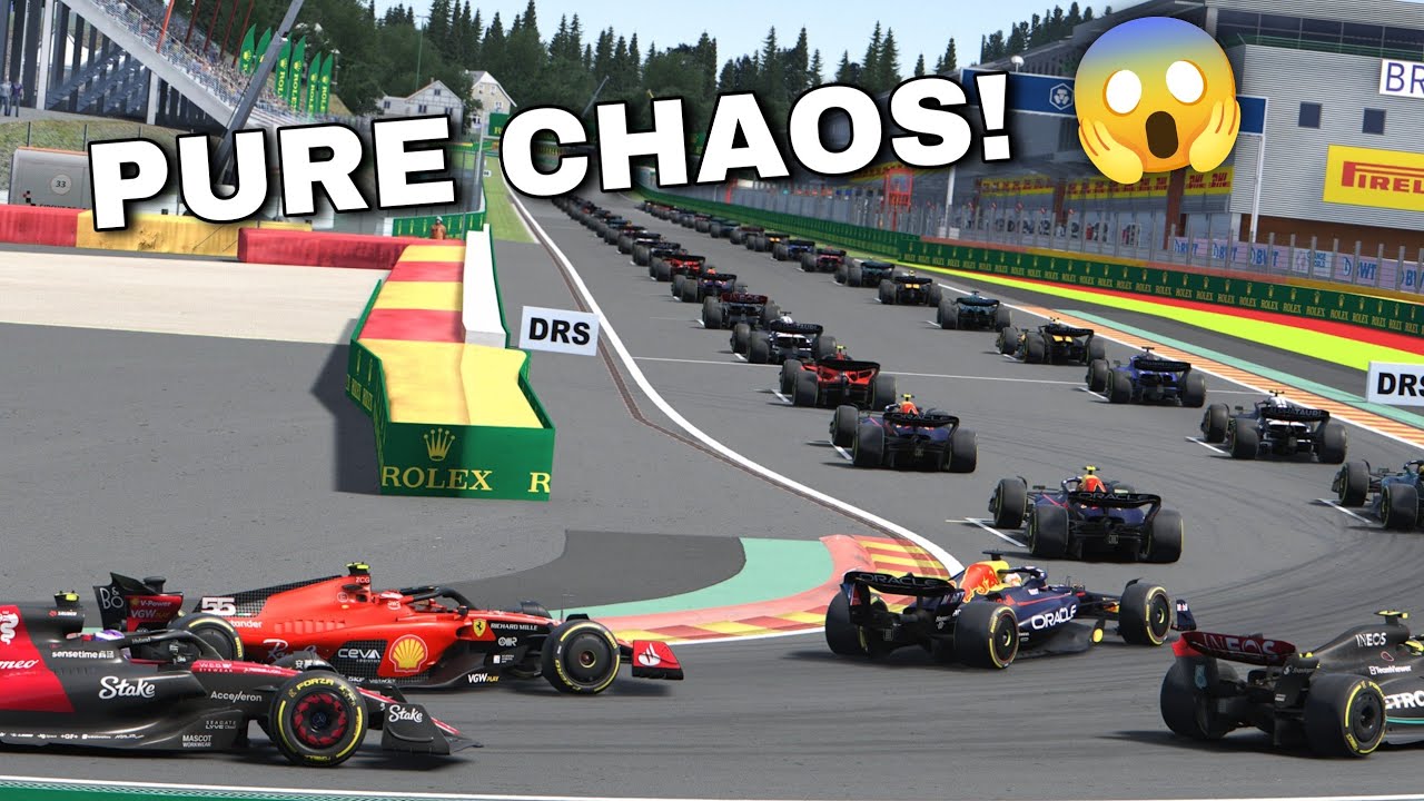 WHAT IF F1 RACED WITH 44 CARS INSTEAD OF 20?! - YouTube