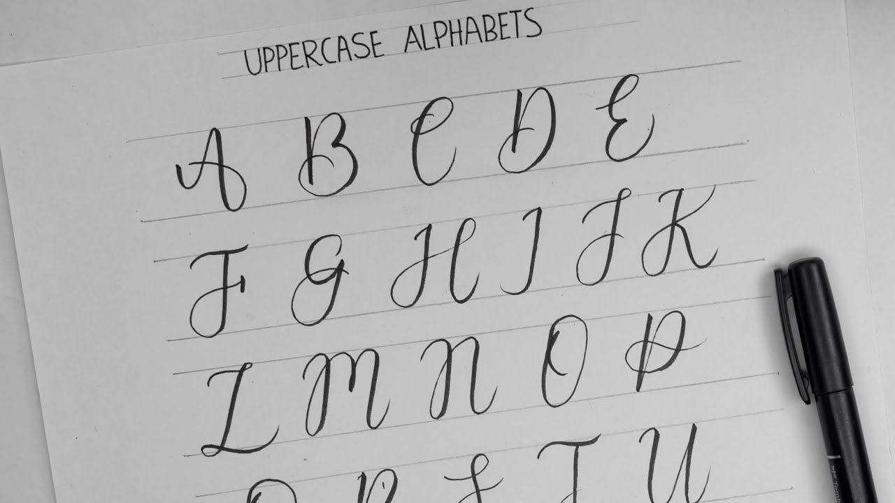Calligraphy alphabets writing | Fancy English alphabet| Fancy letters ...
