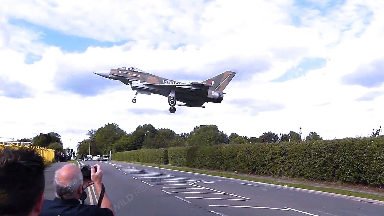 Epic RAF Typhoon Fighter Jet 'Too Low Flyby', Leads to Road Closure ...