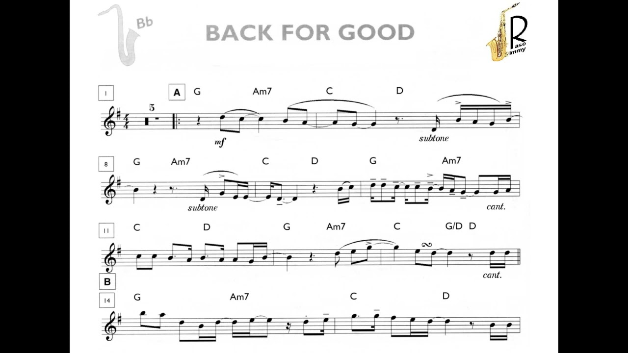 Back for good Bb backing track Akkorde - Chordify