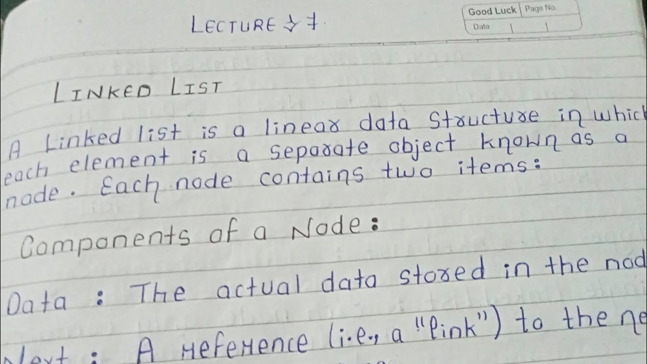 Lecture 7. What is linked list ? How to work linked list . |Data Structure| - YouTube