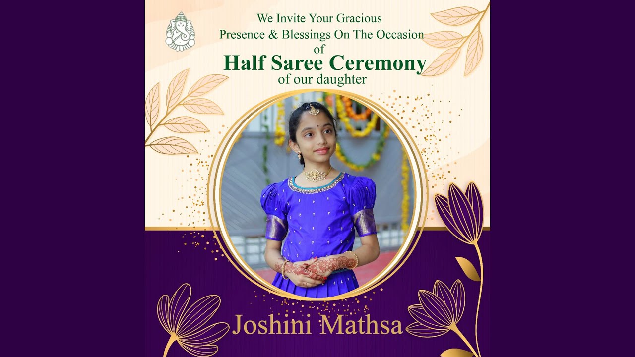 Half Saree Ceremony of Joshini Mathsa - YouTube